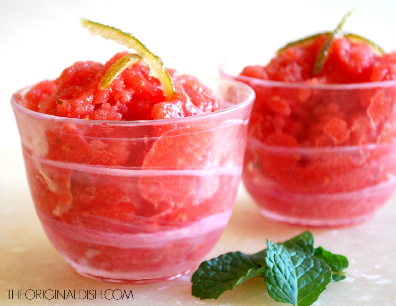 Watermelon Raspberry Granita - The Original Dish