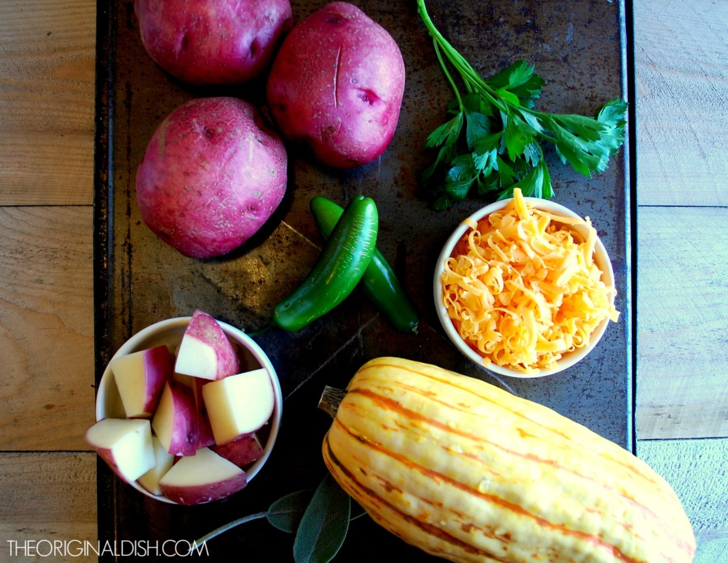 Autumn Hash with Homemade Turkey Sausage & Fried Eggs - The Original Dish