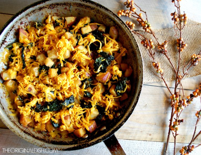 Autumn Hash with Homemade Turkey Sausage & Fried Eggs - The Original Dish