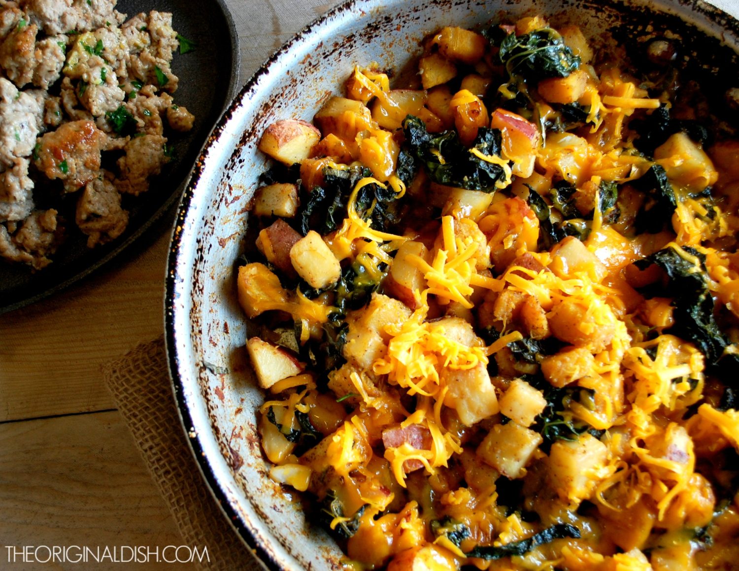 Autumn Hash with Homemade Turkey Sausage & Fried Eggs - The Original Dish