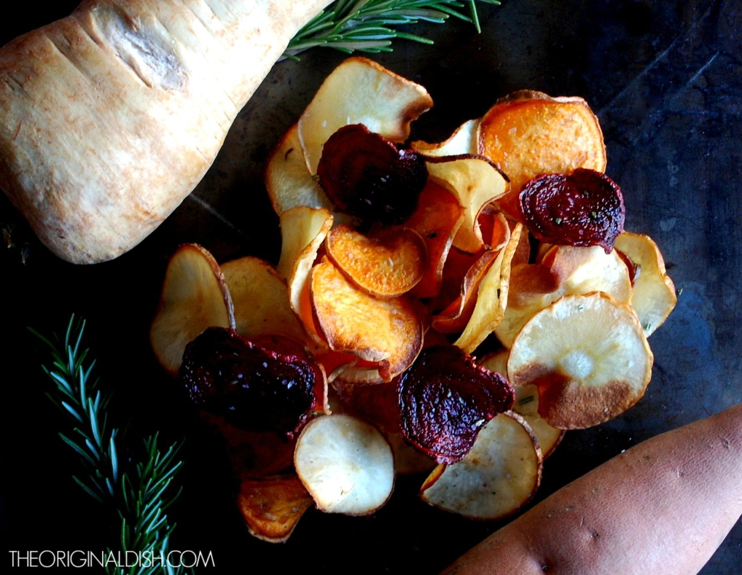 Root Vegetable Chips with Rosemary Salt - The Original Dish