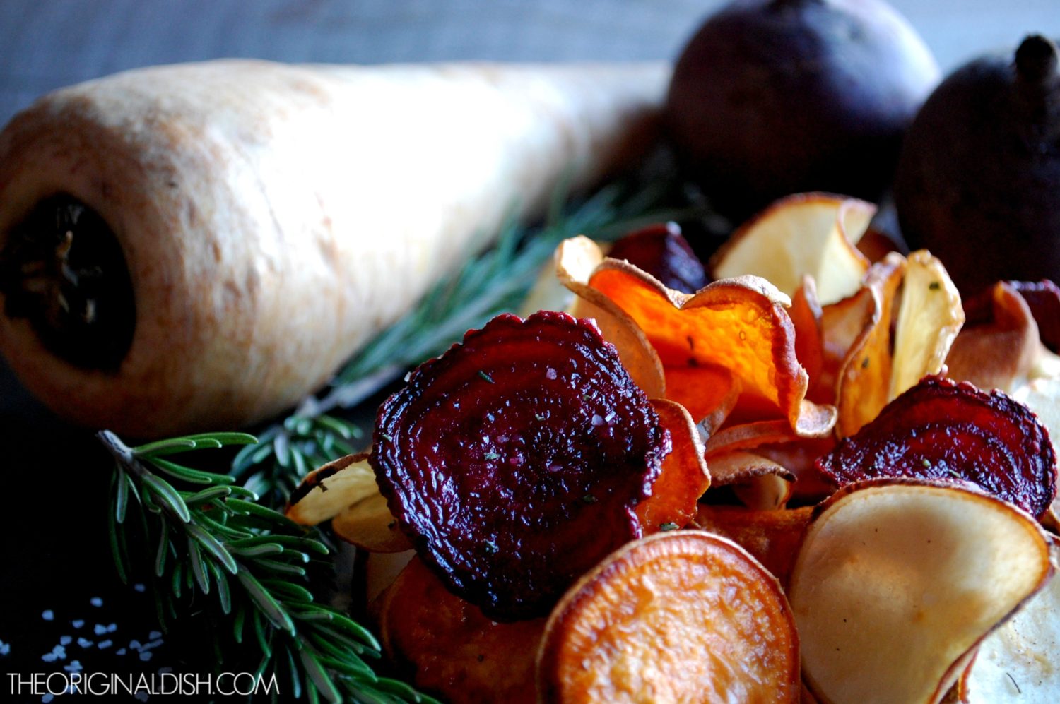 Root Vegetable Chips with Rosemary Salt - The Original Dish