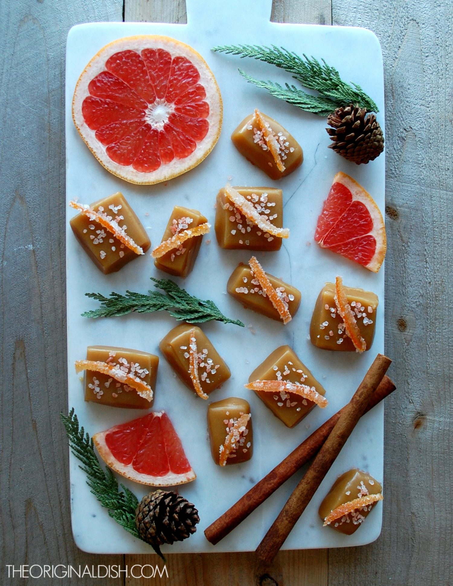 Cardamom-Honey Caramels with Candied Grapefruit - The Original Dish