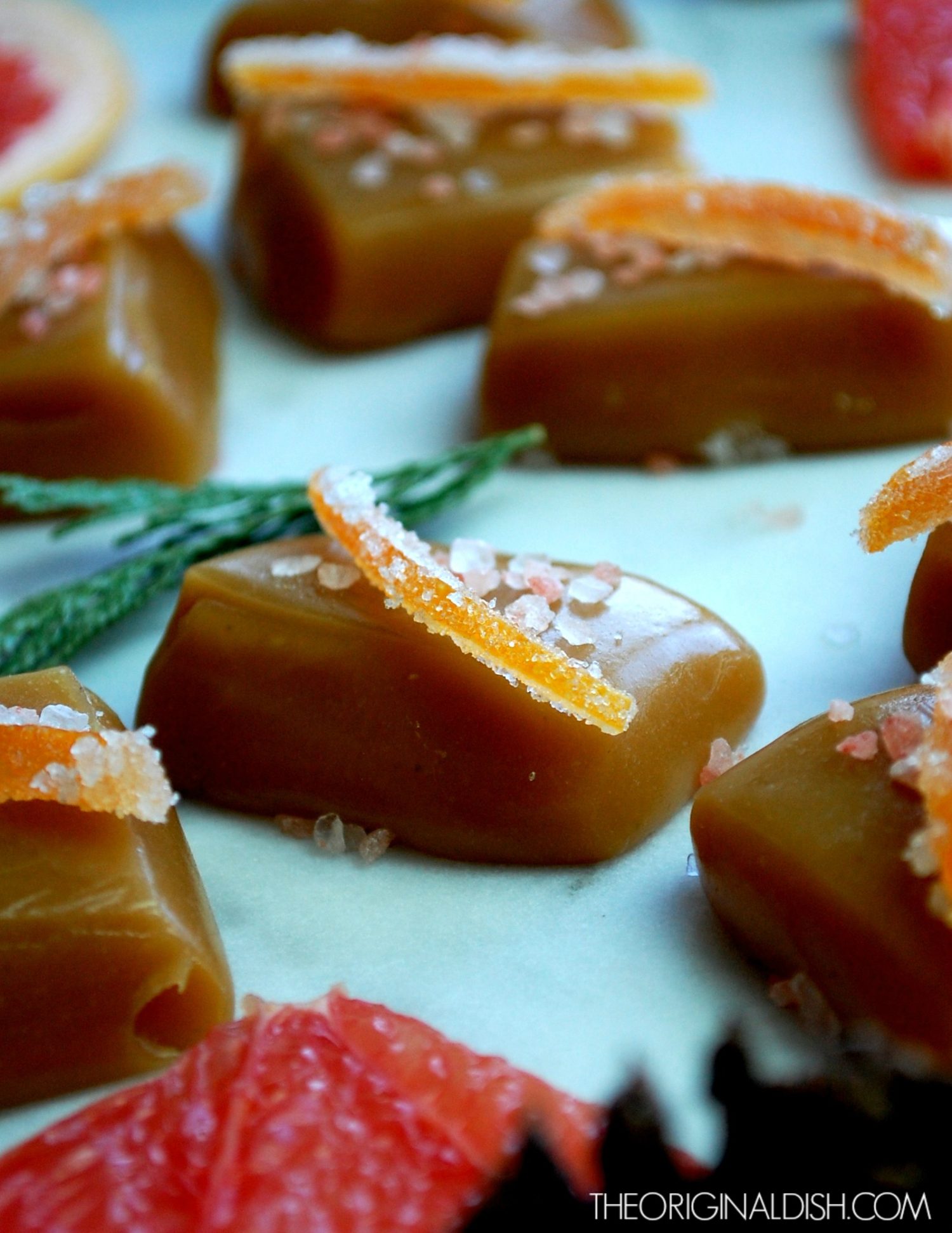 Cardamom-Honey Caramels with Candied Grapefruit - The Original Dish