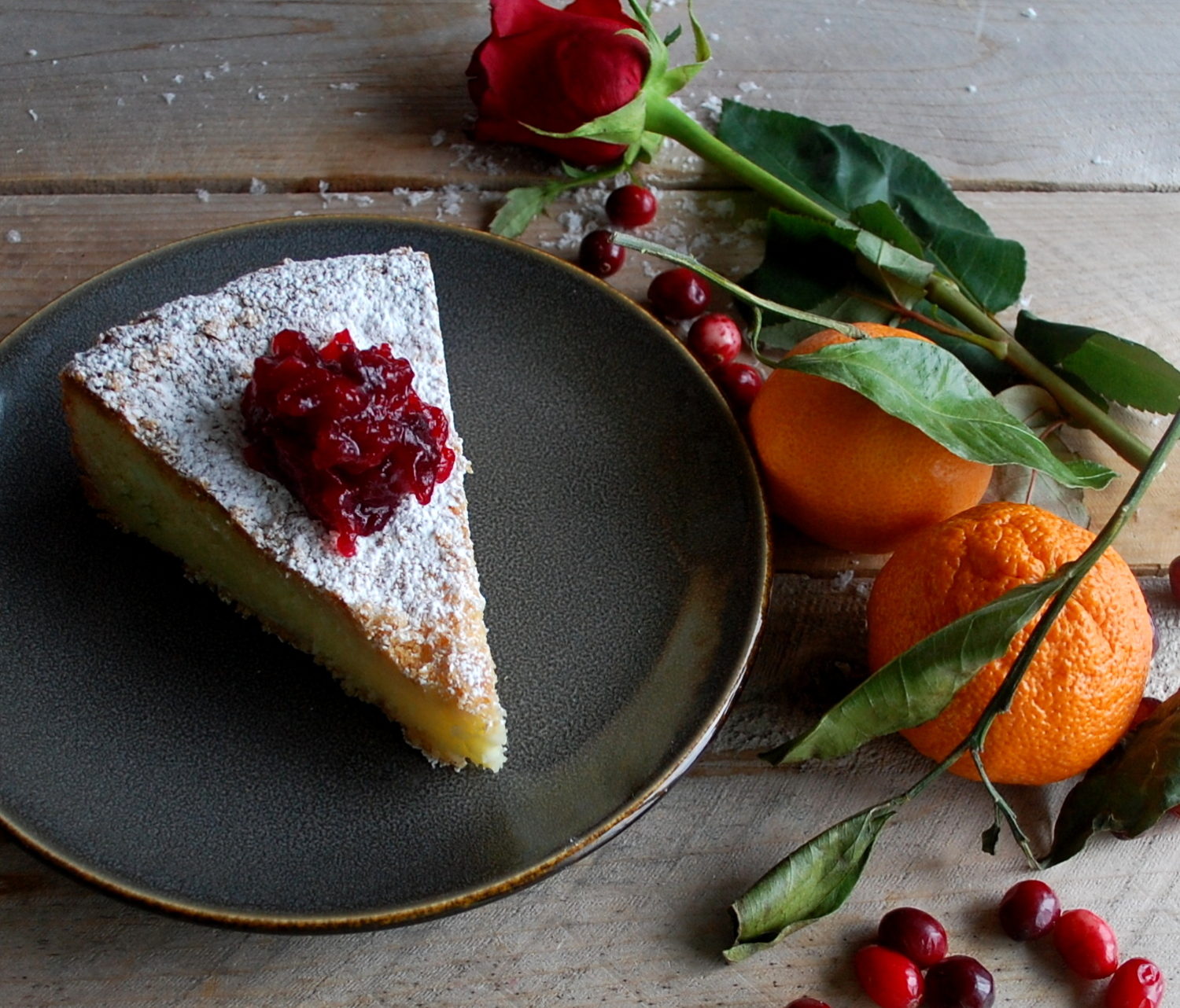 Basque Cake with Cranberry Compote - The Original Dish