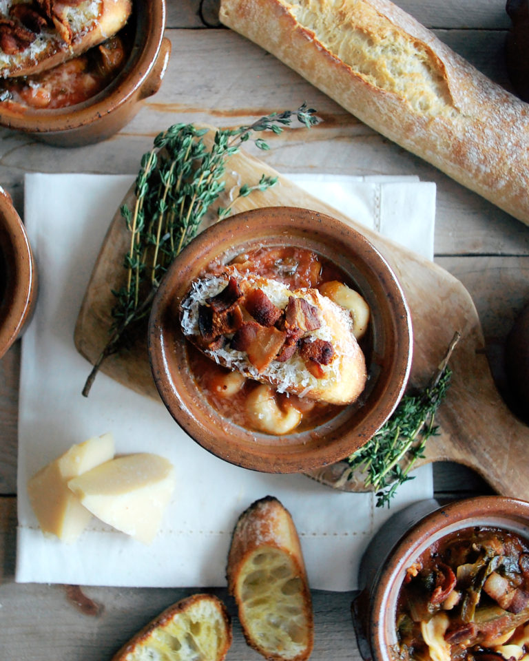Winter Tortellini Soup with Melted Parmesan Bacon Crostini - The ...