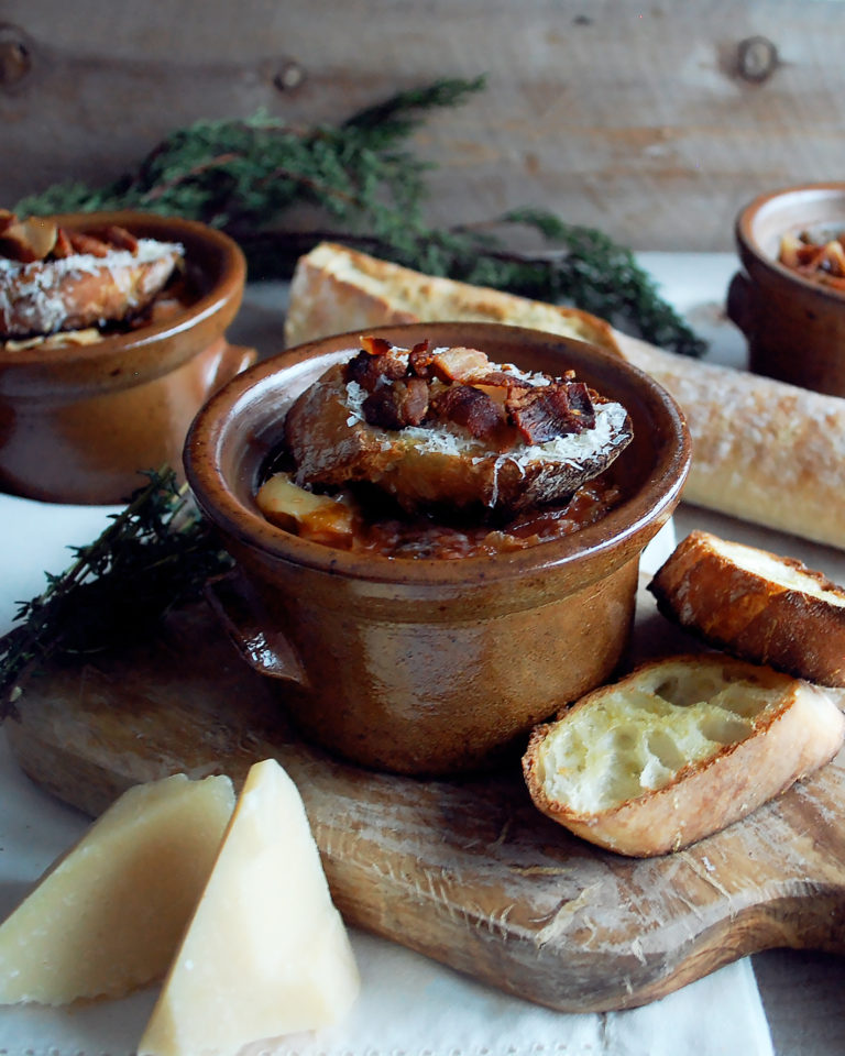Winter Tortellini Soup with Melted Parmesan Bacon Crostini - The ...