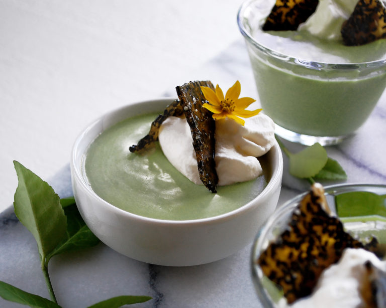 Ginger Matcha Custard with Black Sesame Brittle - The Original Dish