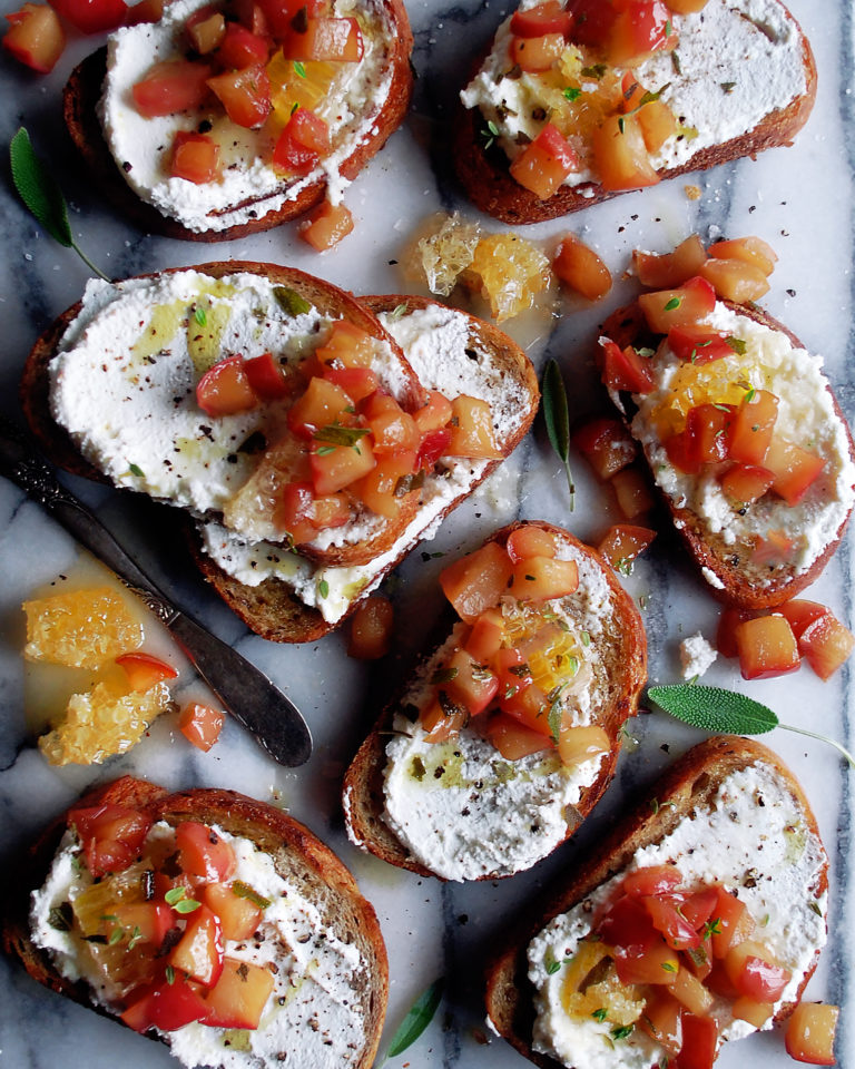 Caramelized Apple Ricotta Toast with Honeycomb & Fried Sage - The ...
