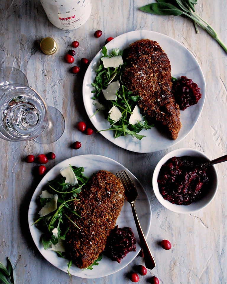 Pecan Crusted Chicken with Cranberry Mostarda - The Original Dish