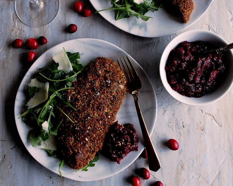 Pecan Crusted Chicken with Cranberry Mostarda - The Original Dish