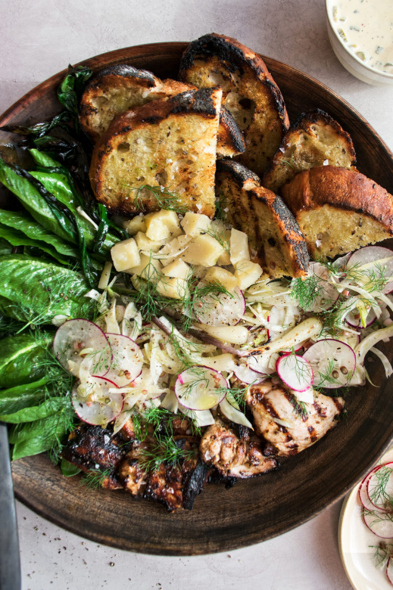 Grilled Chicken Salad with Cornichon Dressing - The Original Dish