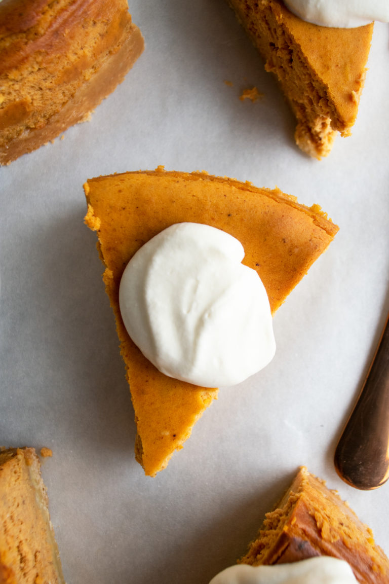 Pumpkin Cheesecake with Shortbread Crust & Brandy Pecans - The Original ...