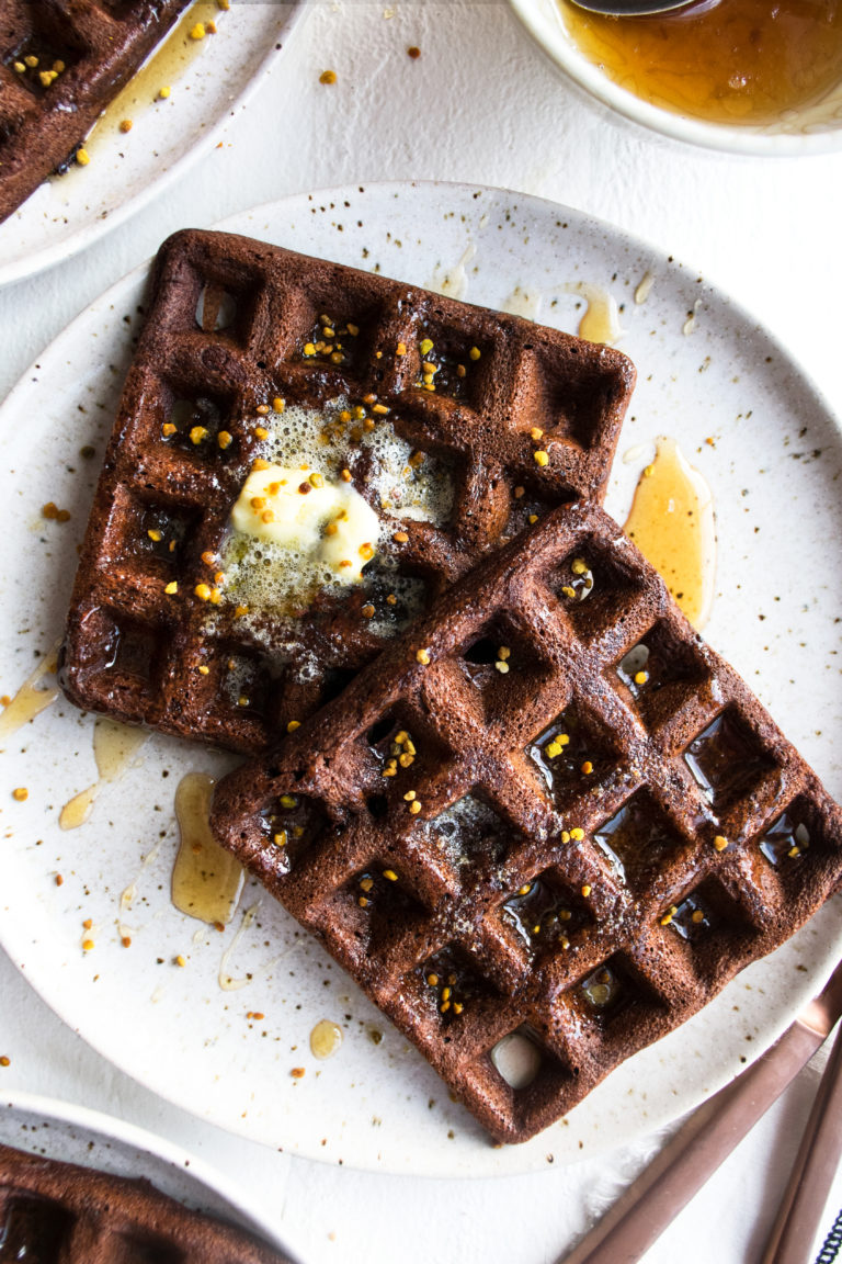 Gluten Free Dark Chocolate Waffles - The Original Dish
