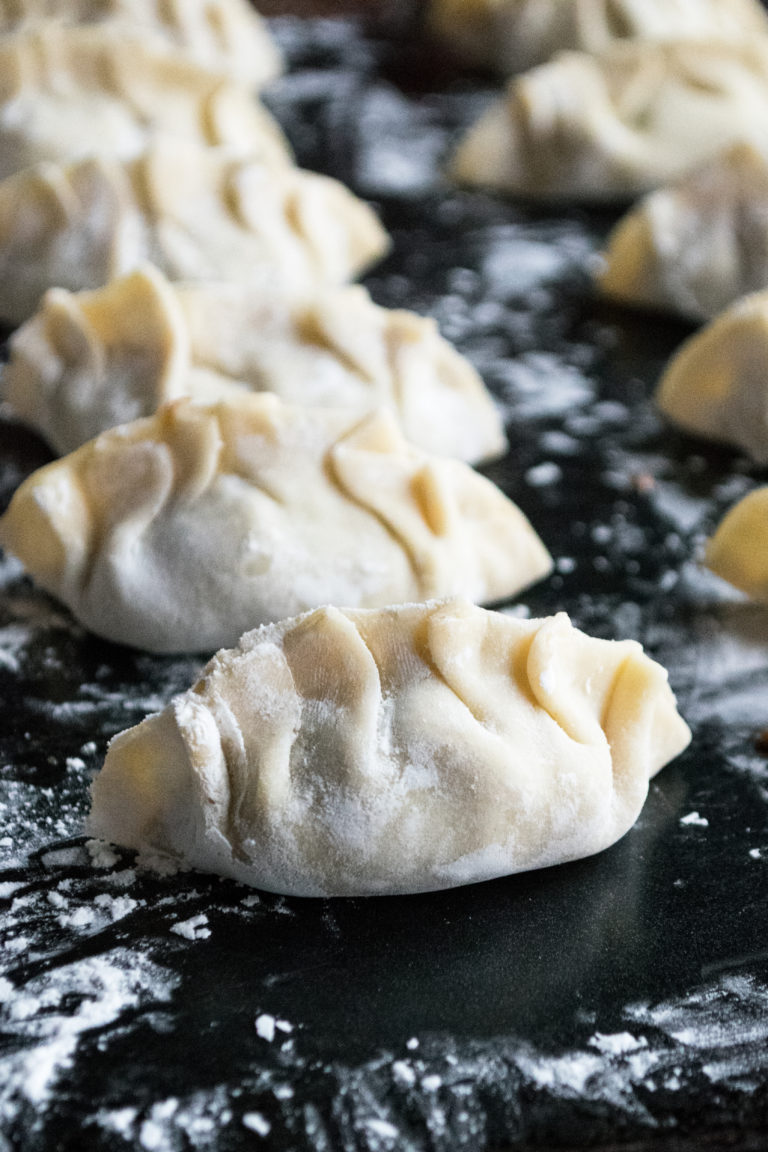 Cabbage & Mushroom Gyoza with Orange Sesame Dipping Sauce - The ...