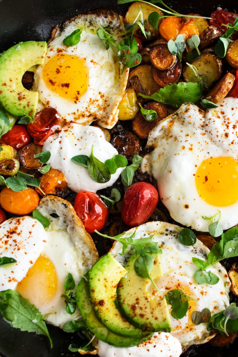 Mexican Potato Hash with Fried Eggs - The Original Dish