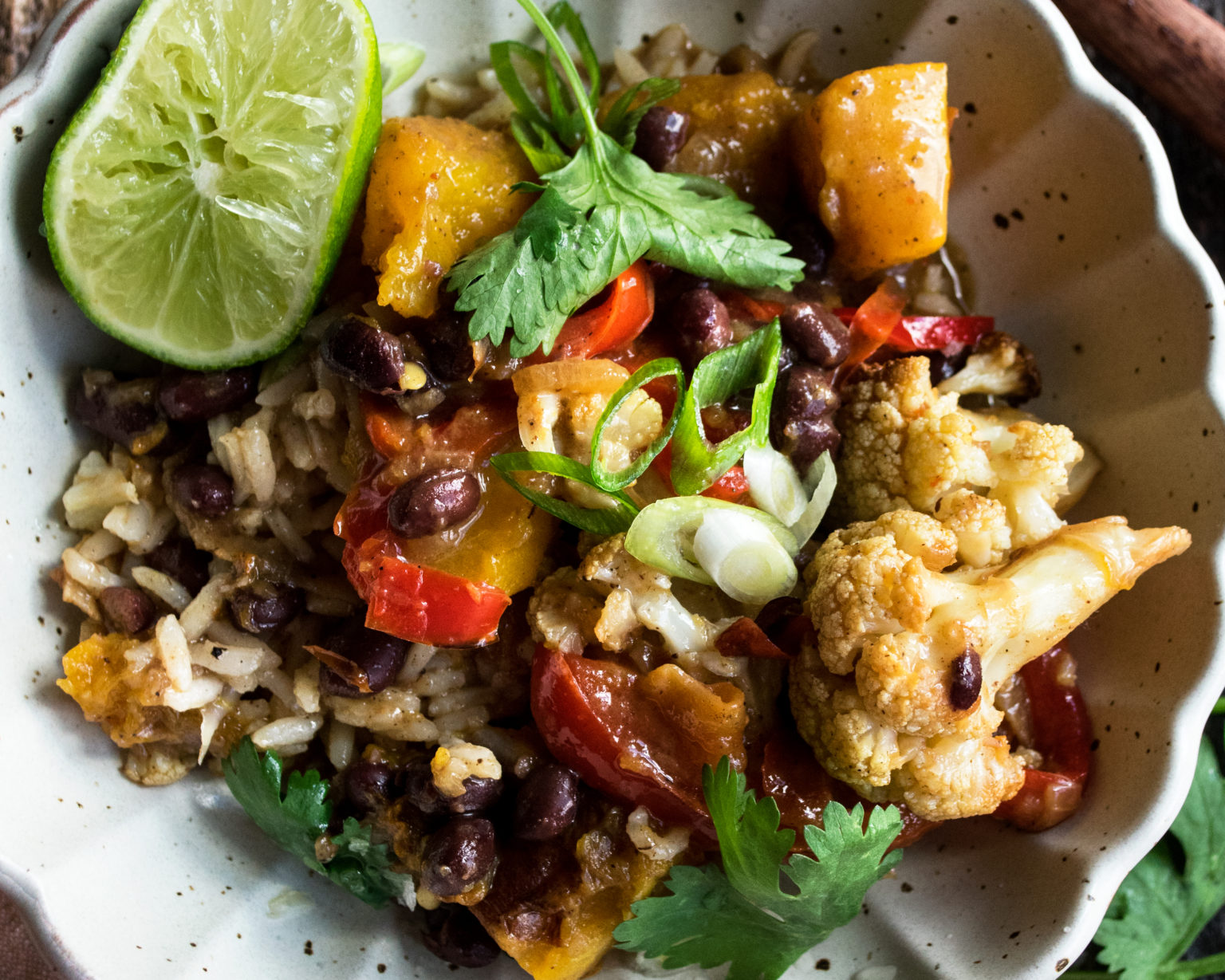 Roasted Cauliflower & Black Bean Coconut Stew - The Original Dish