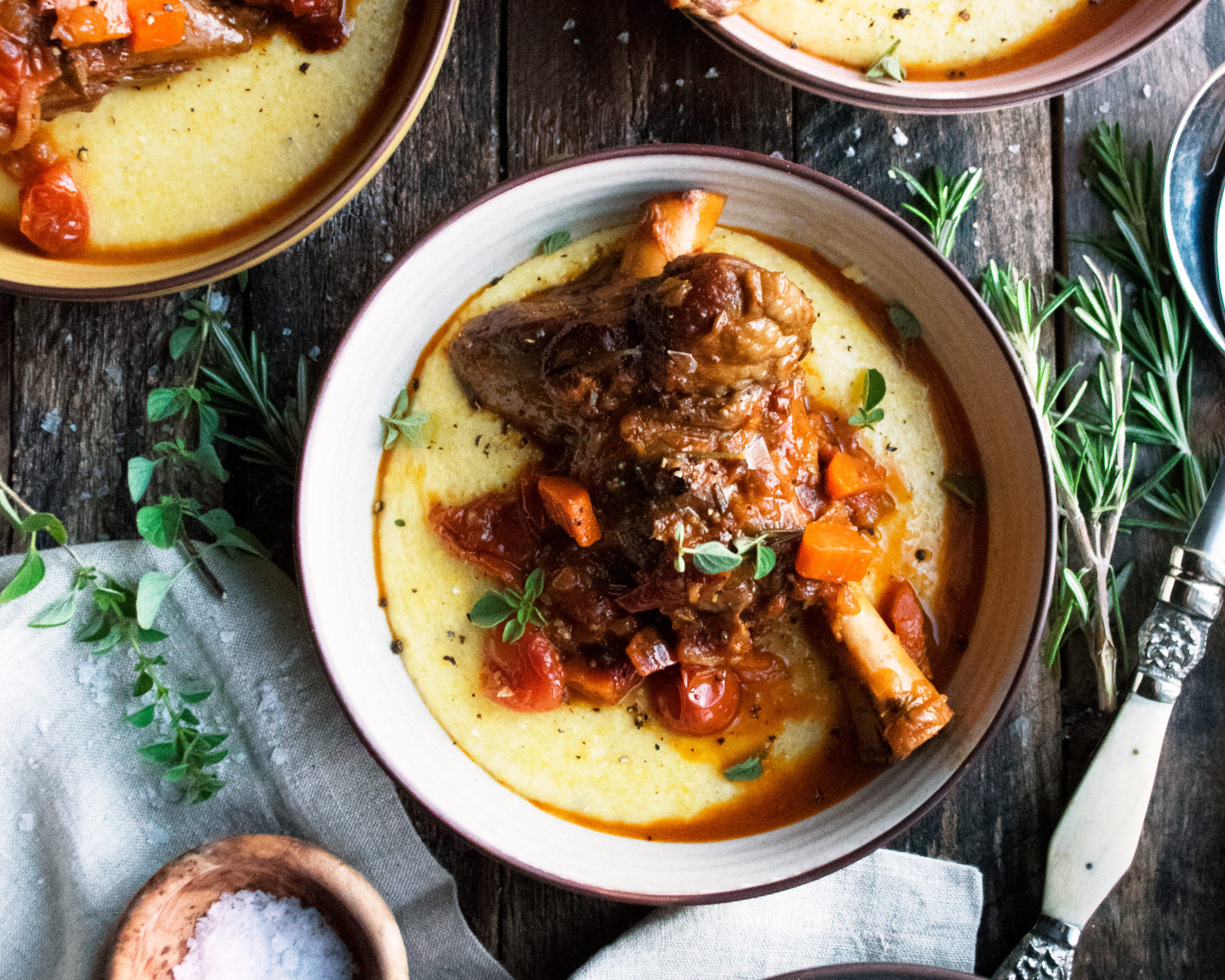 Braised Lamb Shanks with Creamy Polenta - The Original Dish