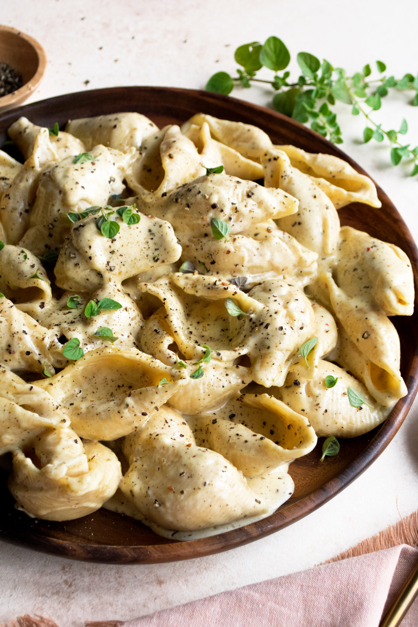 Creamy Parmesan Shells with Toasted Garlic - The Original Dish