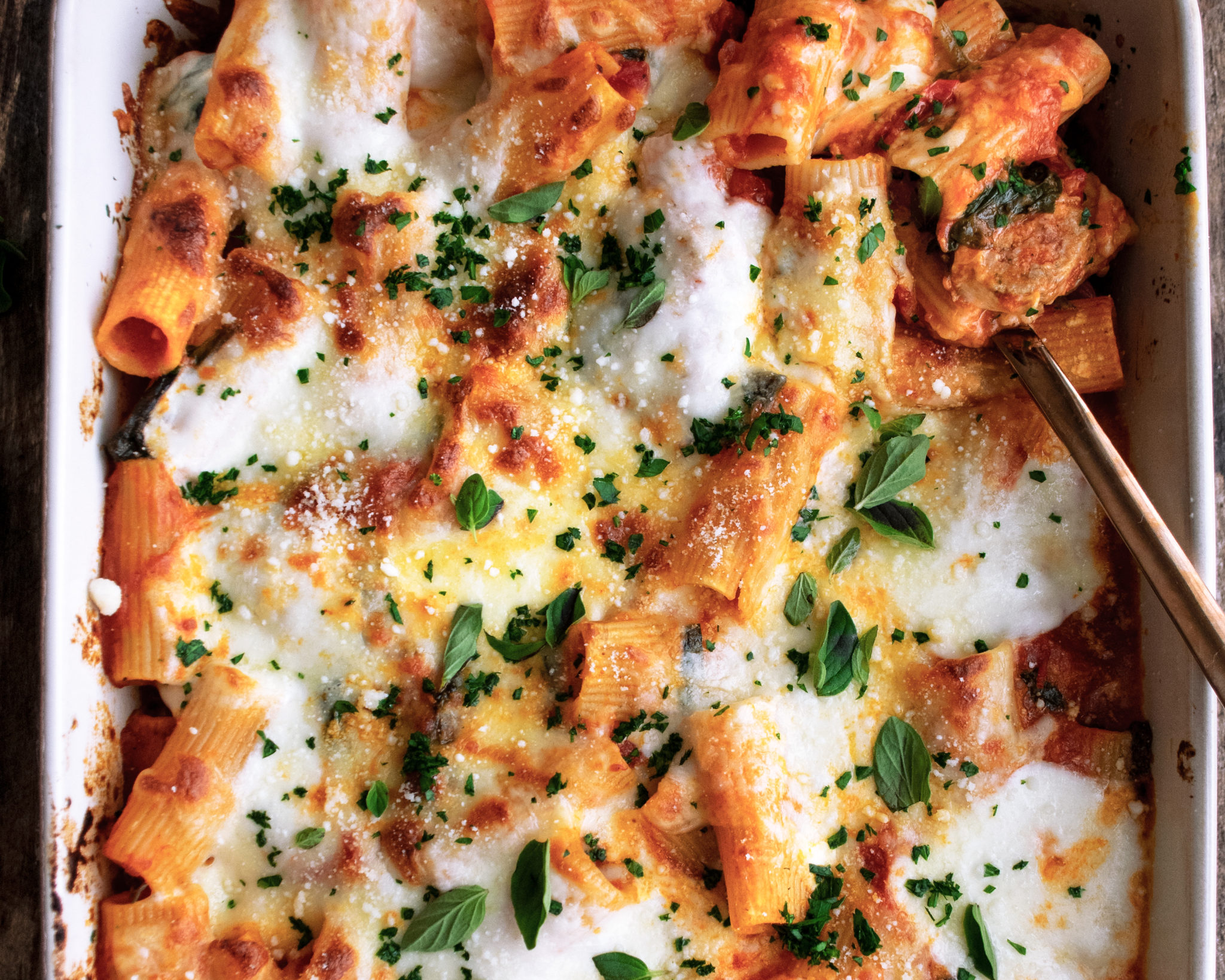 Cheesy Baked Rigatoni - The Original Dish