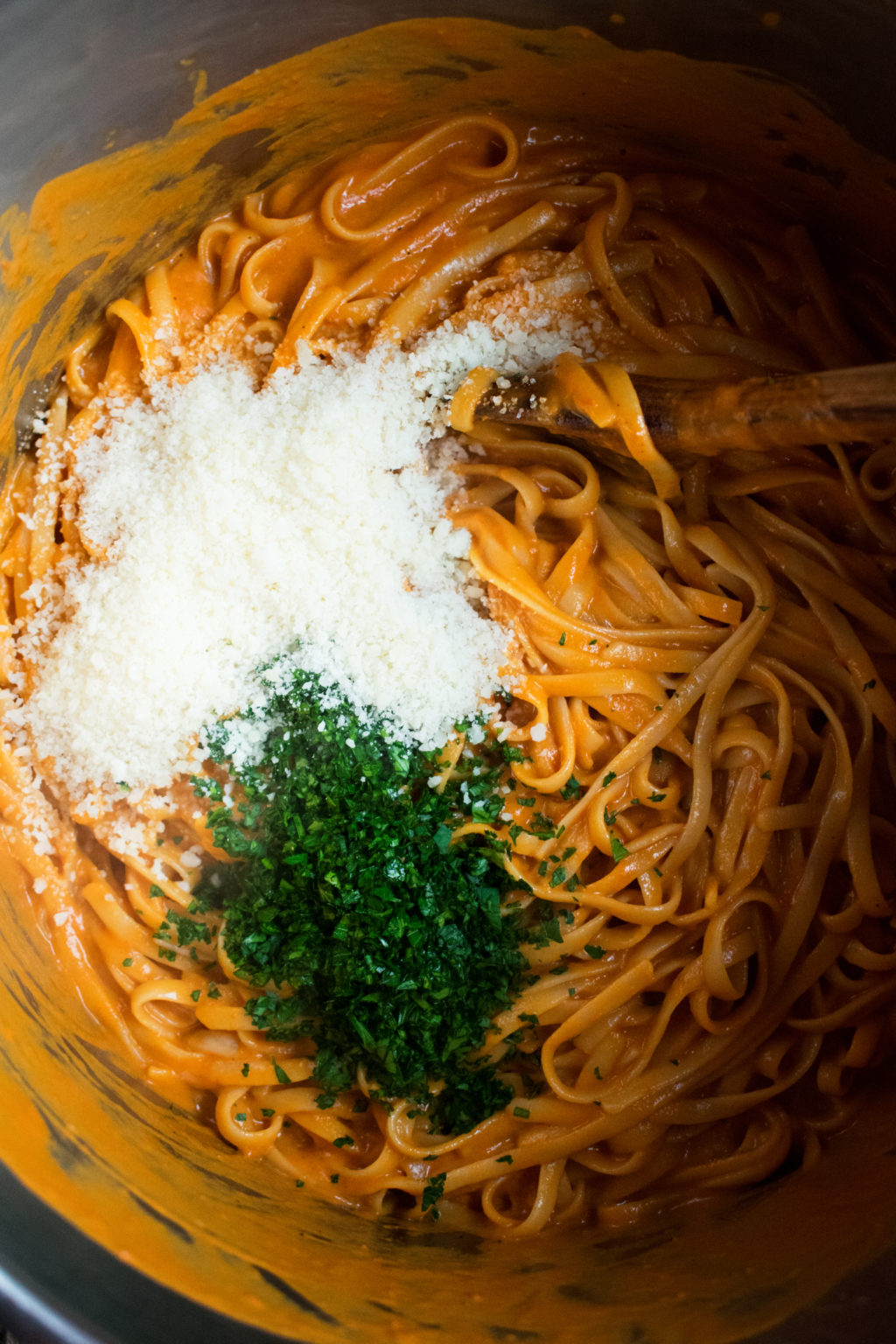 Creamy Red Pepper Pasta with Burrata & Herbs - The Original Dish