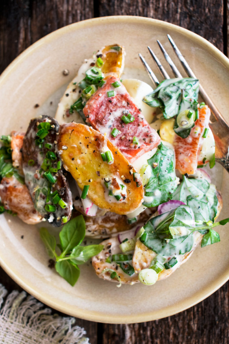 Grilled Pepper Potato Salad with Creamy Mustard Dressing - The Original ...