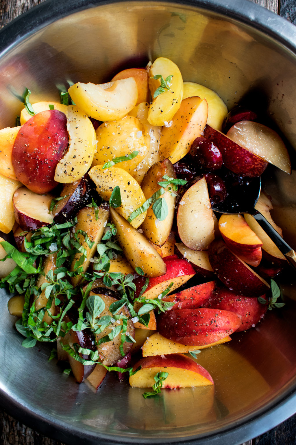 Marinated Stone Fruit Caprese Salad - The Original Dish
