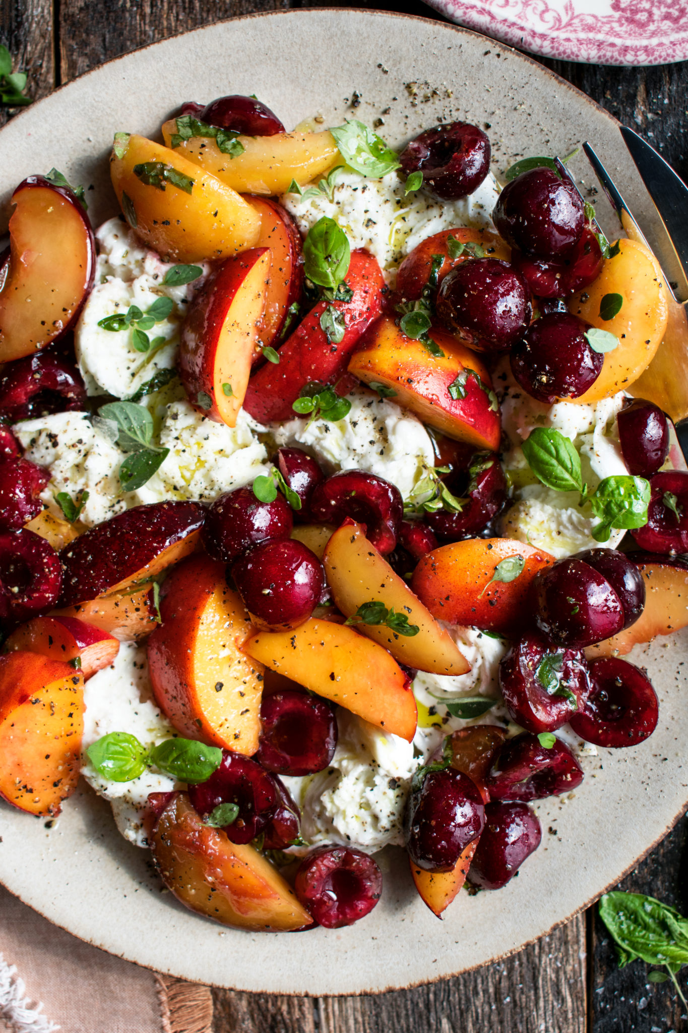 Marinated Stone Fruit Caprese Salad - The Original Dish
