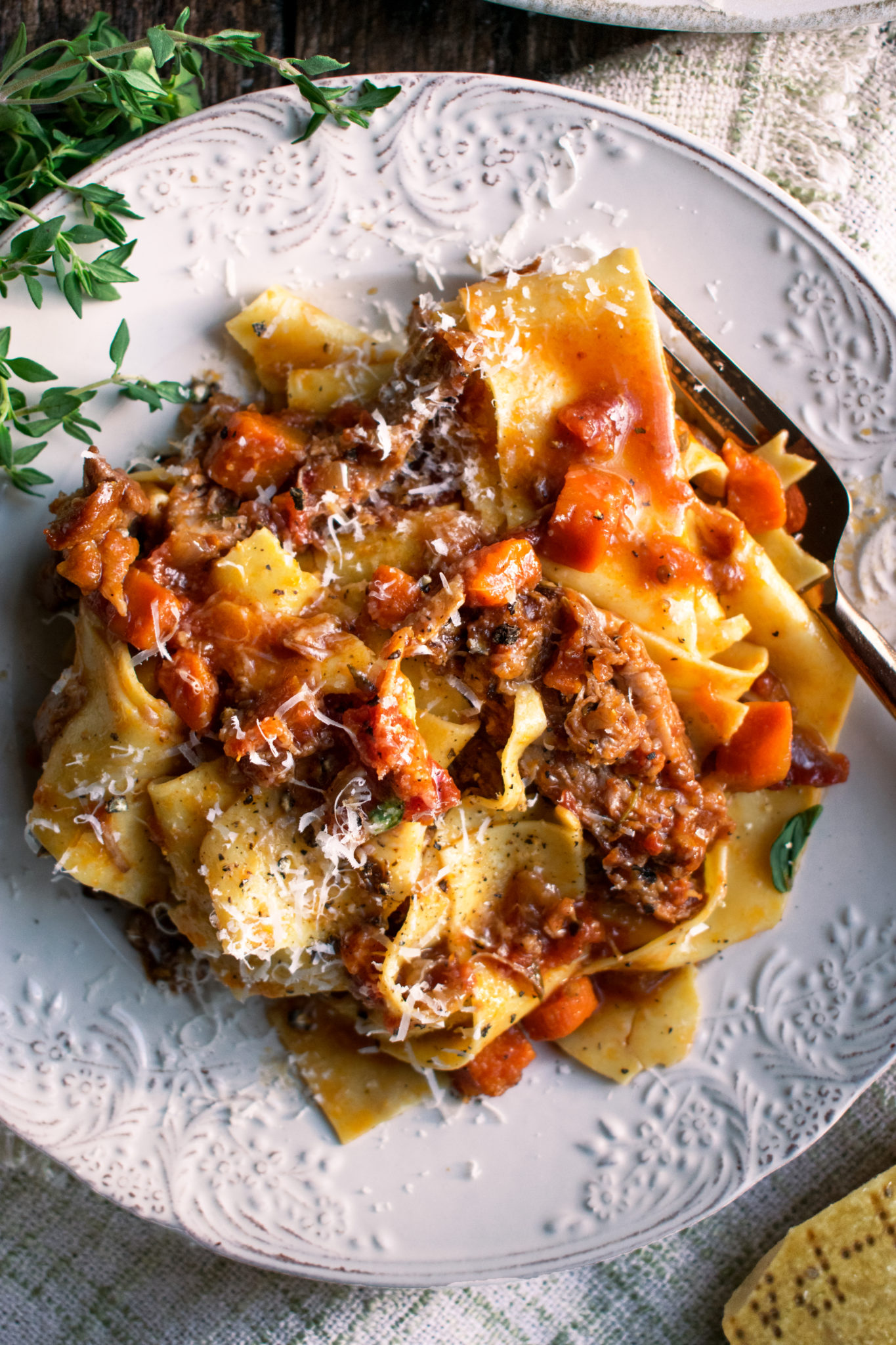Braised Pork Ragu with Homemade Pasta - The Original Dish