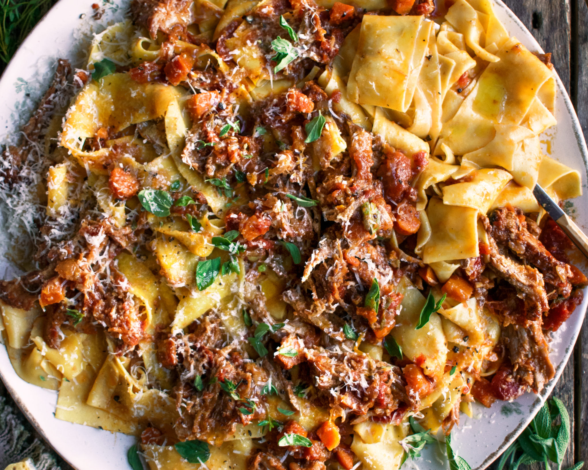 Braised Pork Ragu with Homemade Pasta - The Original Dish