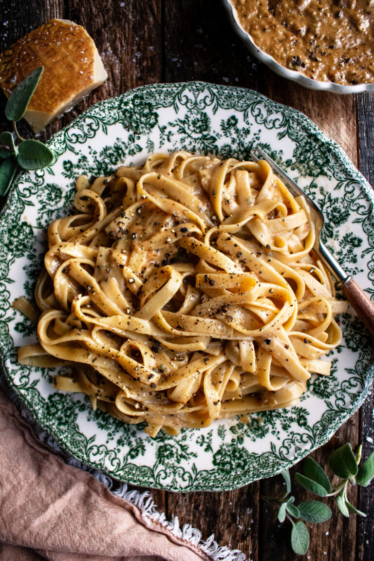 Roasted Onion Butter Fettuccine - The Original Dish