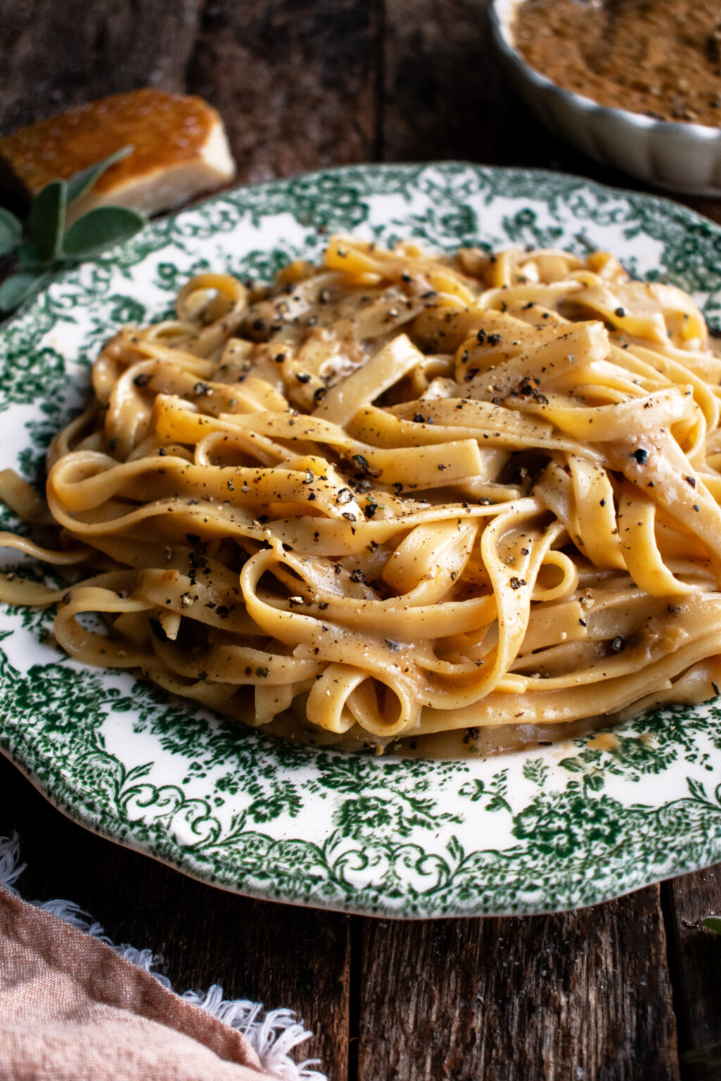 Roasted Onion Butter Fettuccine - The Original Dish