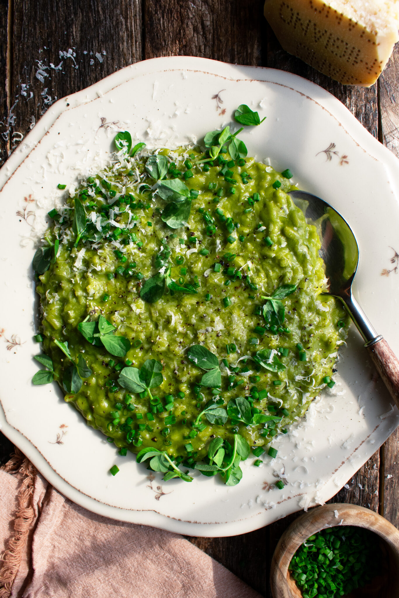 Spring Pea Risotto with Parmesan & Basil - The Original Dish