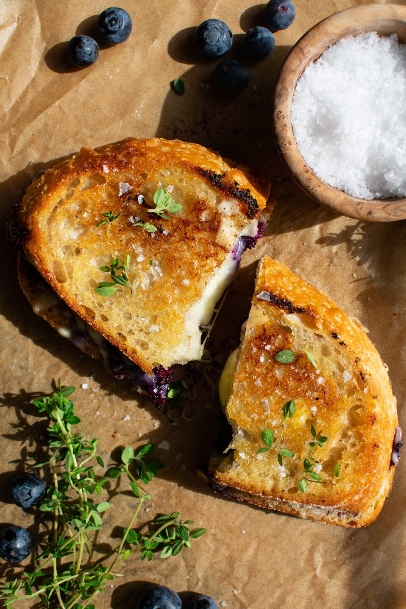 Blueberry White Cheddar Grilled Cheese - The Original Dish